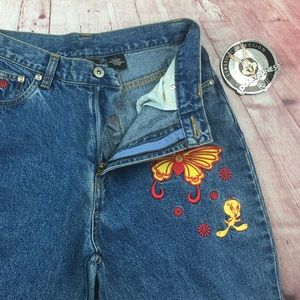 Warner Bros. | Jeans | Vintage Tweety Bird Classic Looney Tunes Crop 7 ...